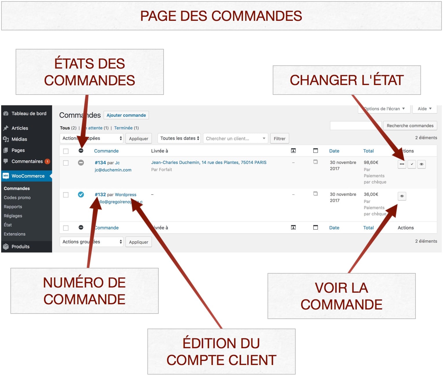 Recevoir et gérer les commandes | grégoire noyelle